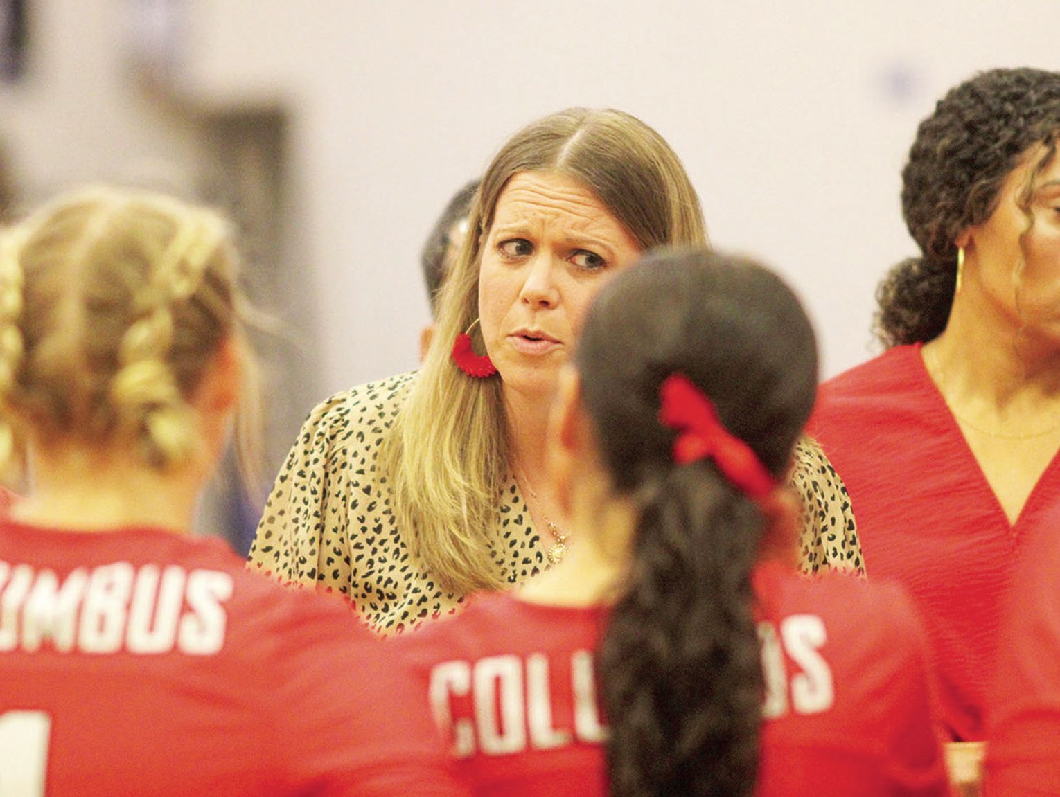 Columbus head volleyball coach Kayley Johns