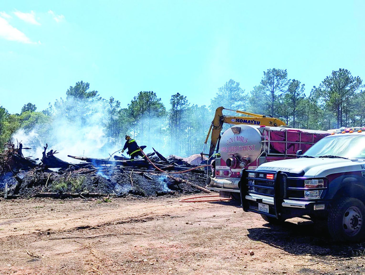 Firefighters respond to out of control burn