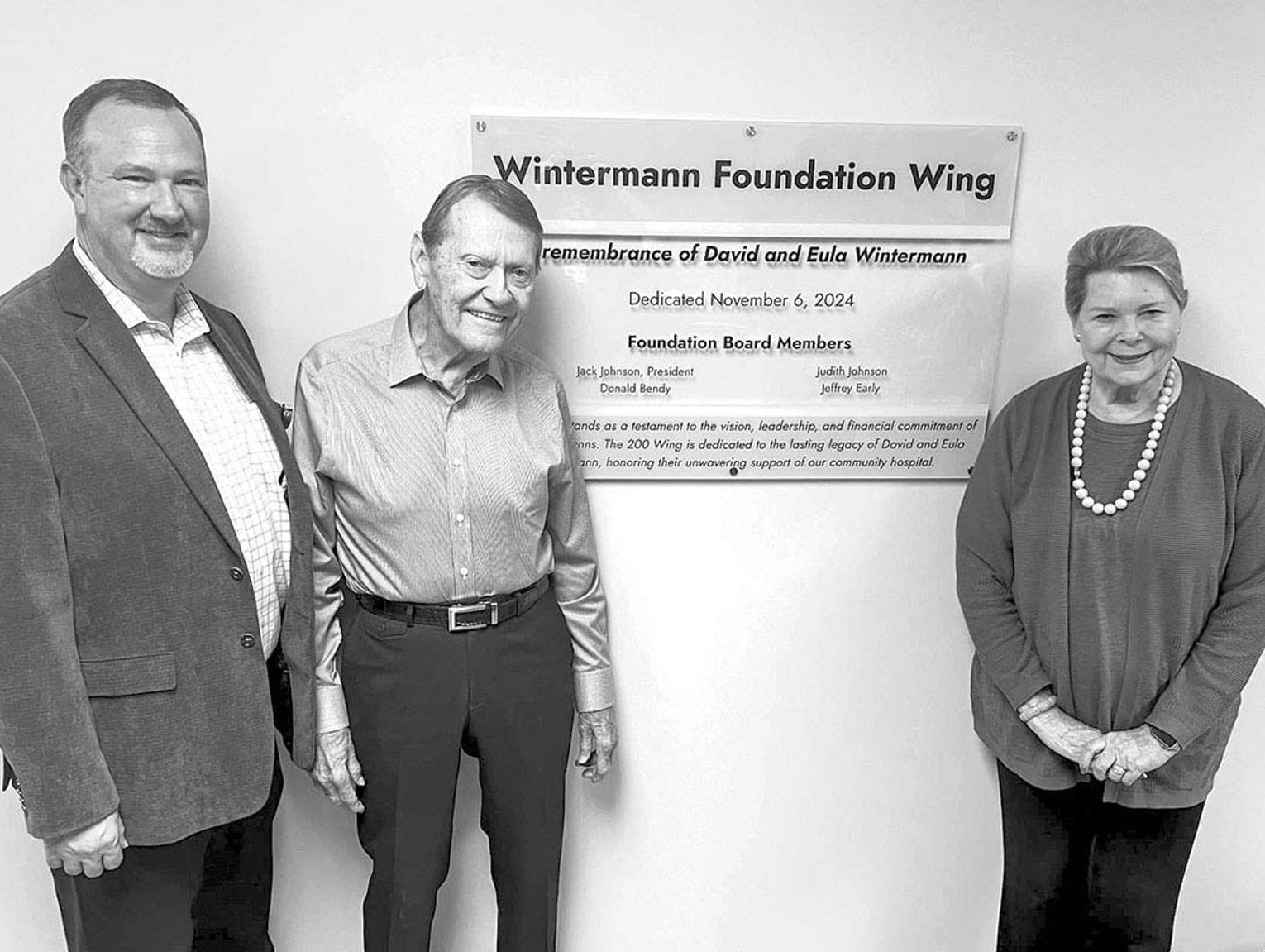 RICE MEDICAL CENTER REOPEN WINTERMANN FOUNDATION WING