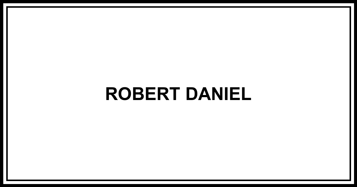 Obituary: ROBERT DANIEL
